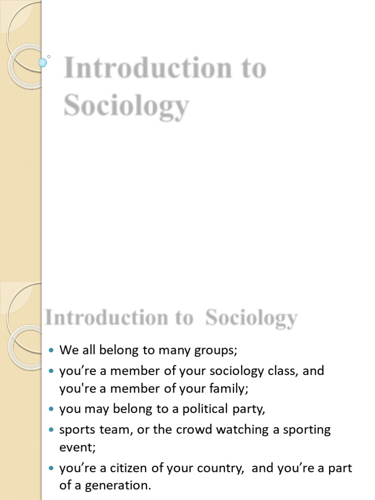 Introduction To Sociology | PDF | Mercantilism | Sociology