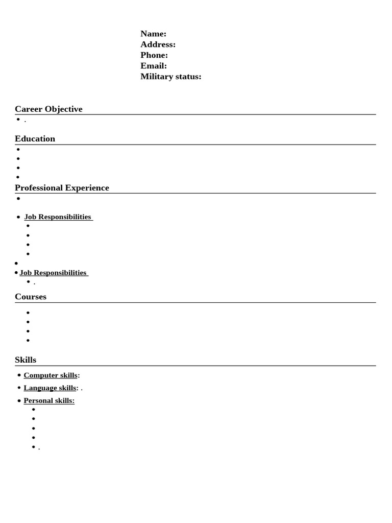 CV Temp | PDF