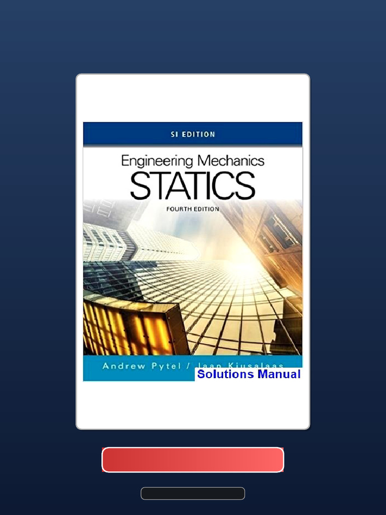 Complete Bundle Engineering Mechanics Statics SI Edition 4th Edition ...