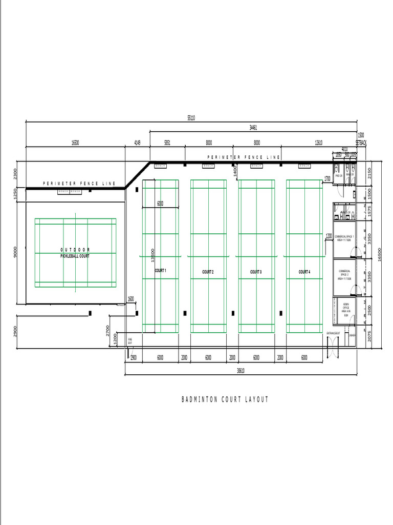 Badminton Court Layout | PDF