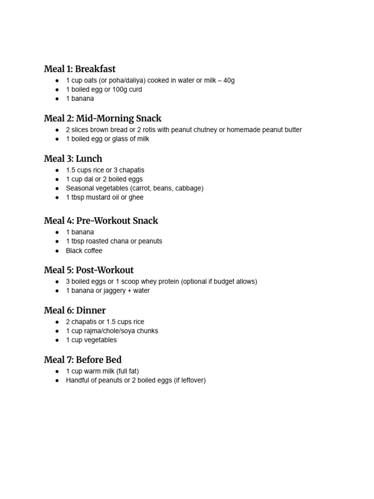 Nutrition Plan | PDF