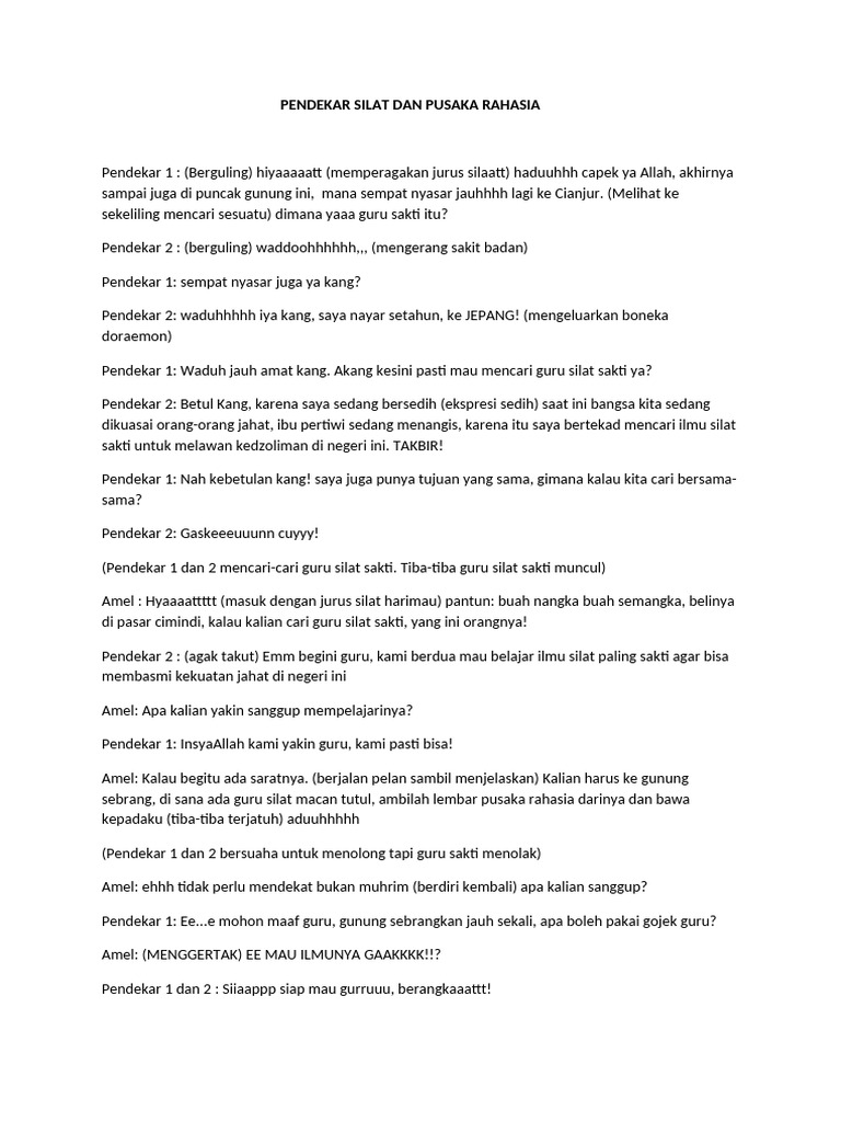 Naskah Pendekar Sakti | PDF