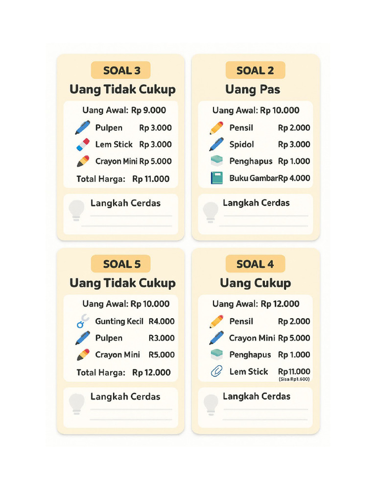 Soal Games Comdev Panti | PDF