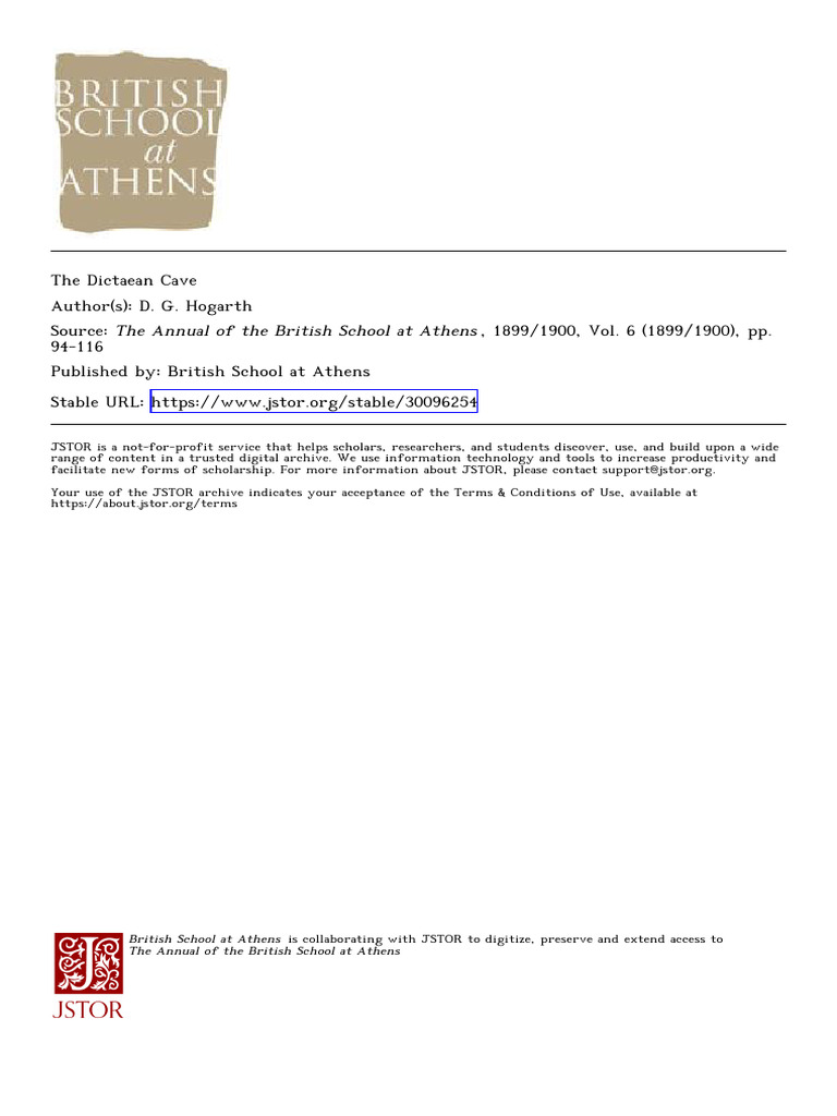 The Dictaean Cave Exploration Report | PDF