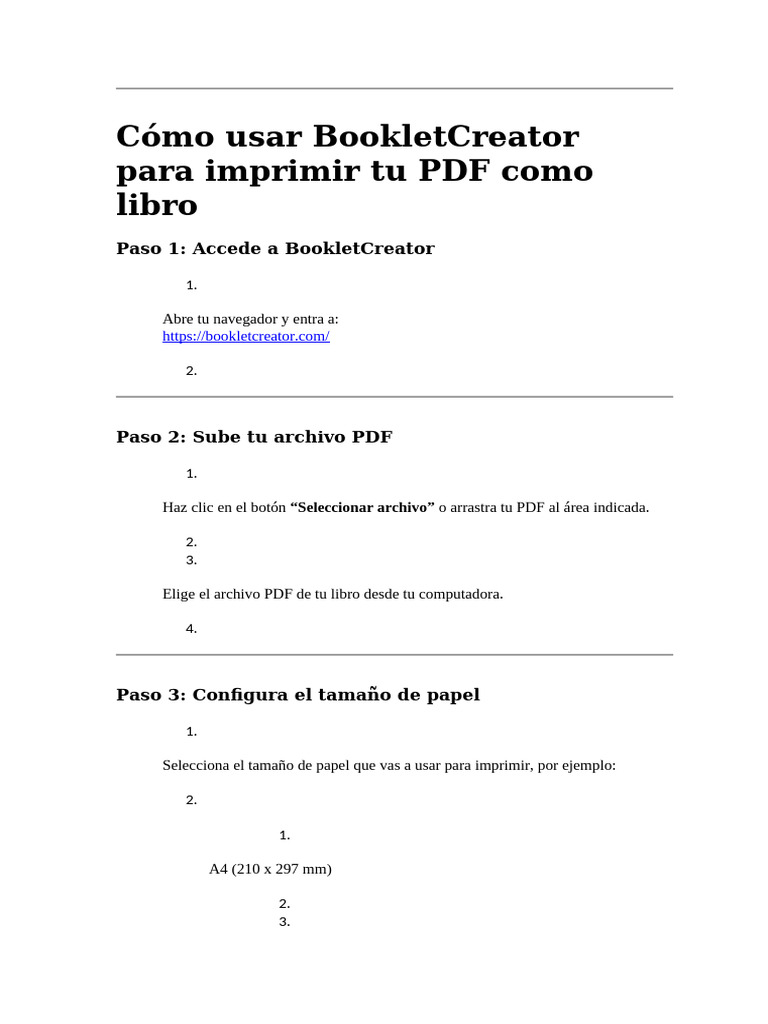 Imprimir PDF como libro con BookletCreator | PDF
