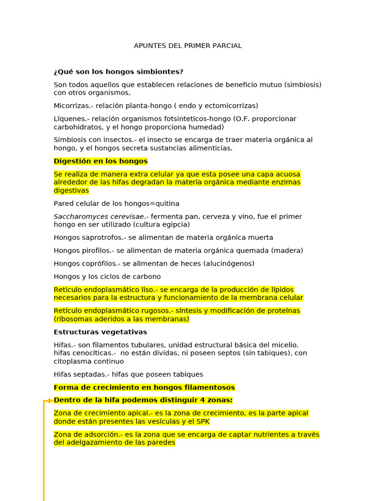 Hongos Pirofilos y Simbiontes | PDF | Hongo | Biología Celular