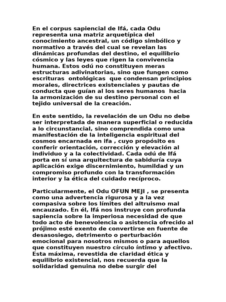 Ifá y La Sabiduría Del Equilibrio en El Acto de Servir. Eduardo Reyes ...