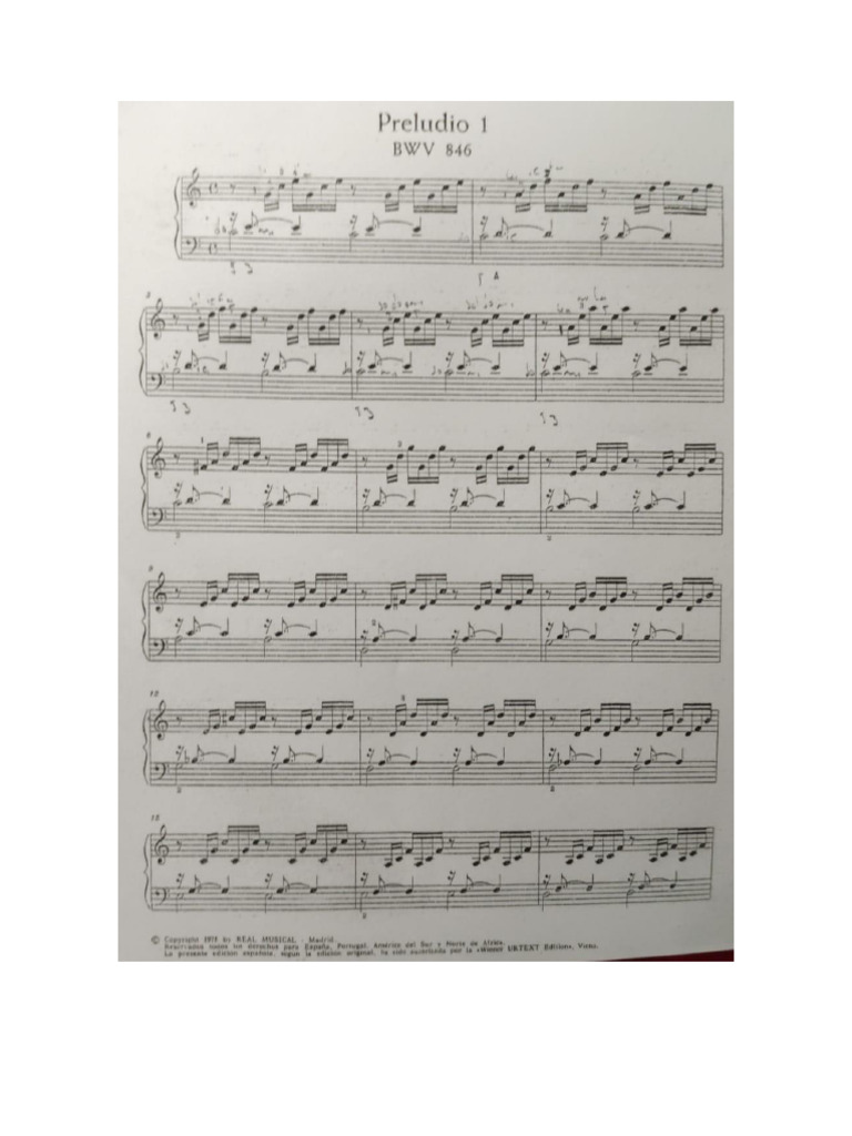 Preludio 1 by BACH | PDF