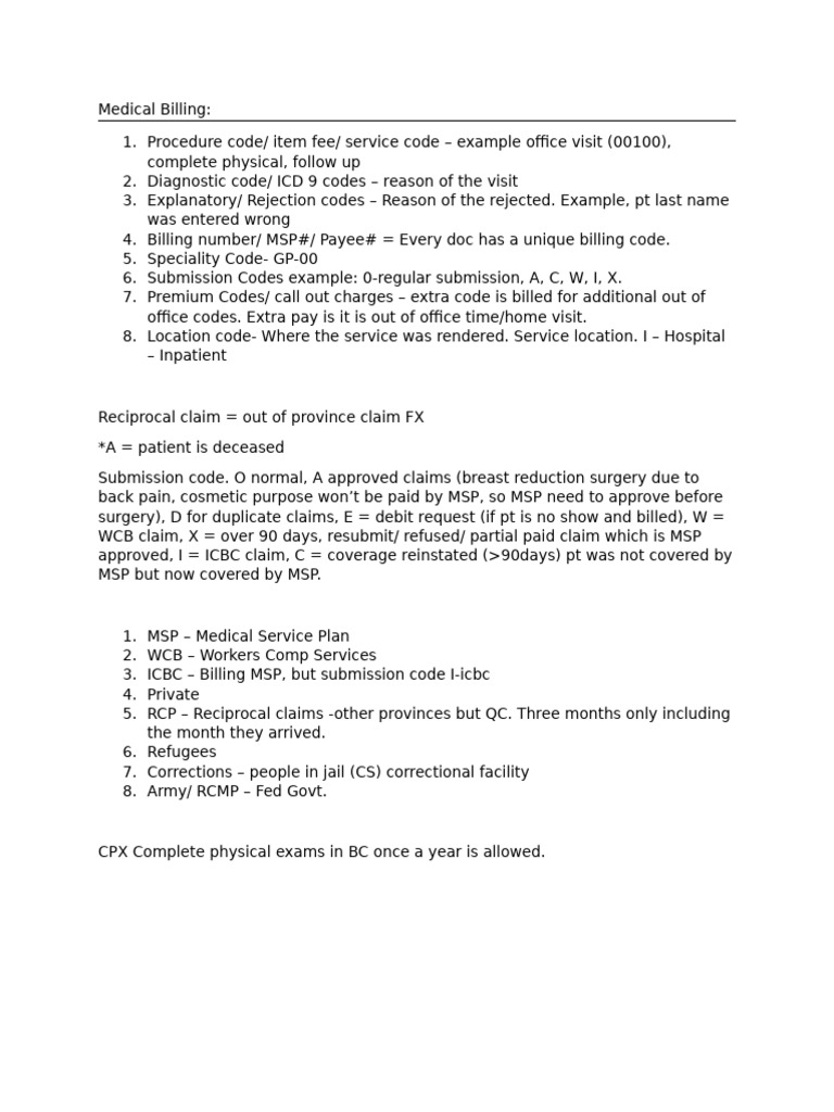 Medical Billing | PDF