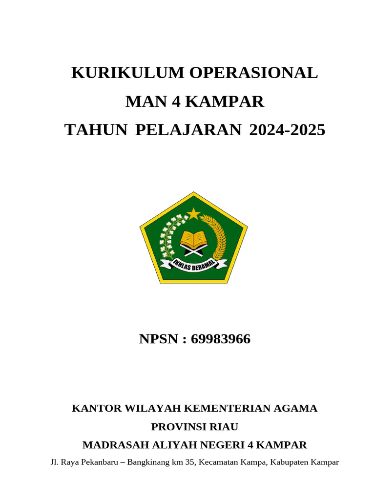 Kom Man 4 Kampar 2024 2025 Upload | PDF