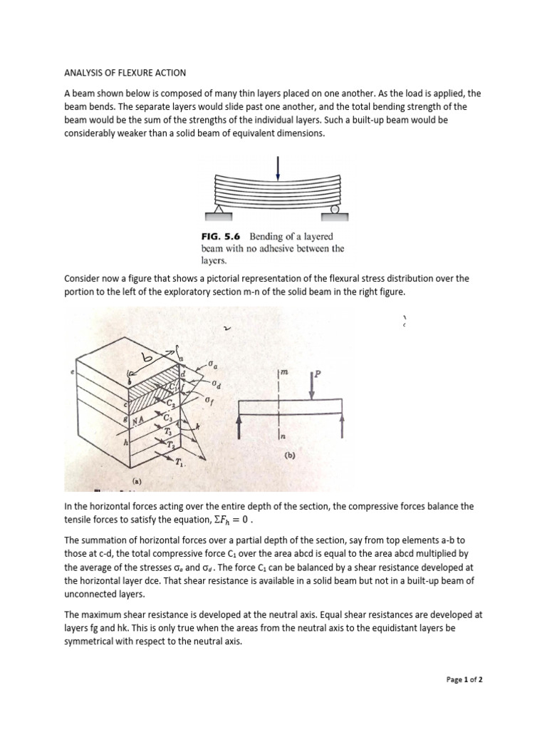 22 Analysis of Flexure Action | PDF | Bending | Beam (Structure)