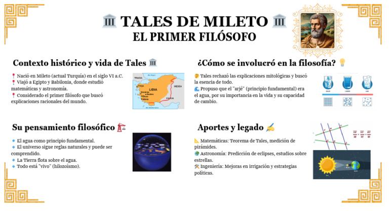 Tales de Mileto El Primer Filosofo Pensamiento | PDF