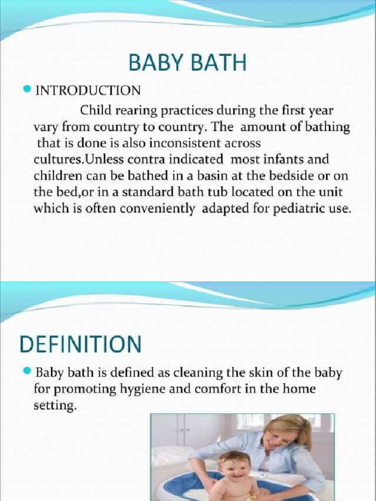 Baby bath procedure | PDF
