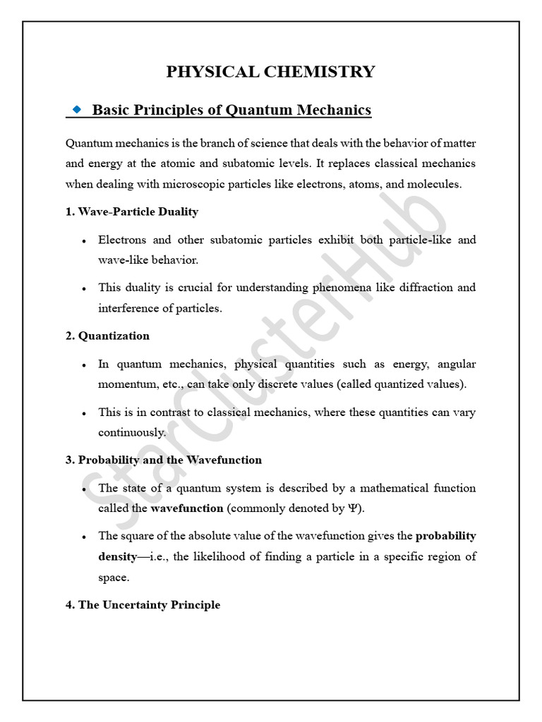 Physical Chemistry Micro Notes | PDF | Catalysis | Atomic Orbital