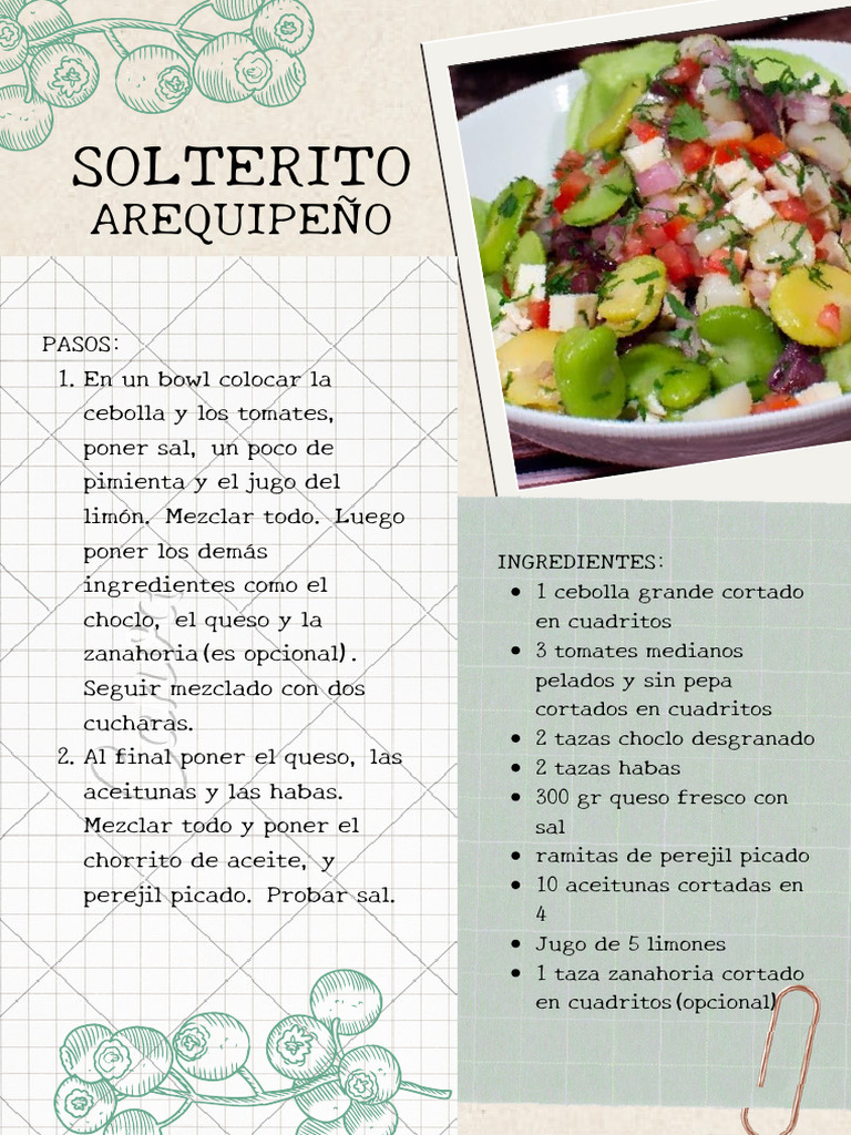 Solterito | PDF | Cocina occidental | Cocina