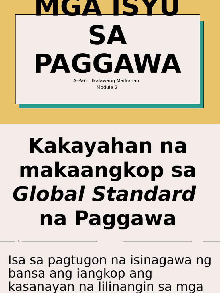 Mga Isyu Sa Paggawa | PDF