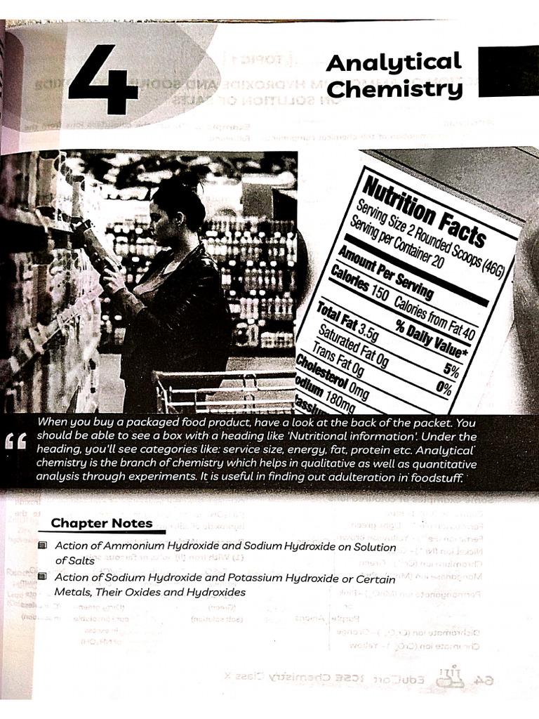 ICSE Chemistry Class 10, Analytical Chemistry | PDF