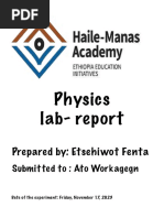 Lab Report Free Fall Motion | PDF | Velocity | Gravity