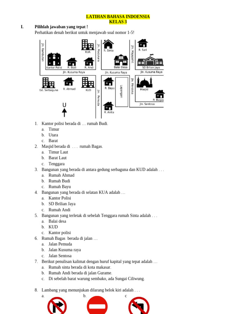 Denah Lokasi Rumah Andi dan Lainnya | PDF