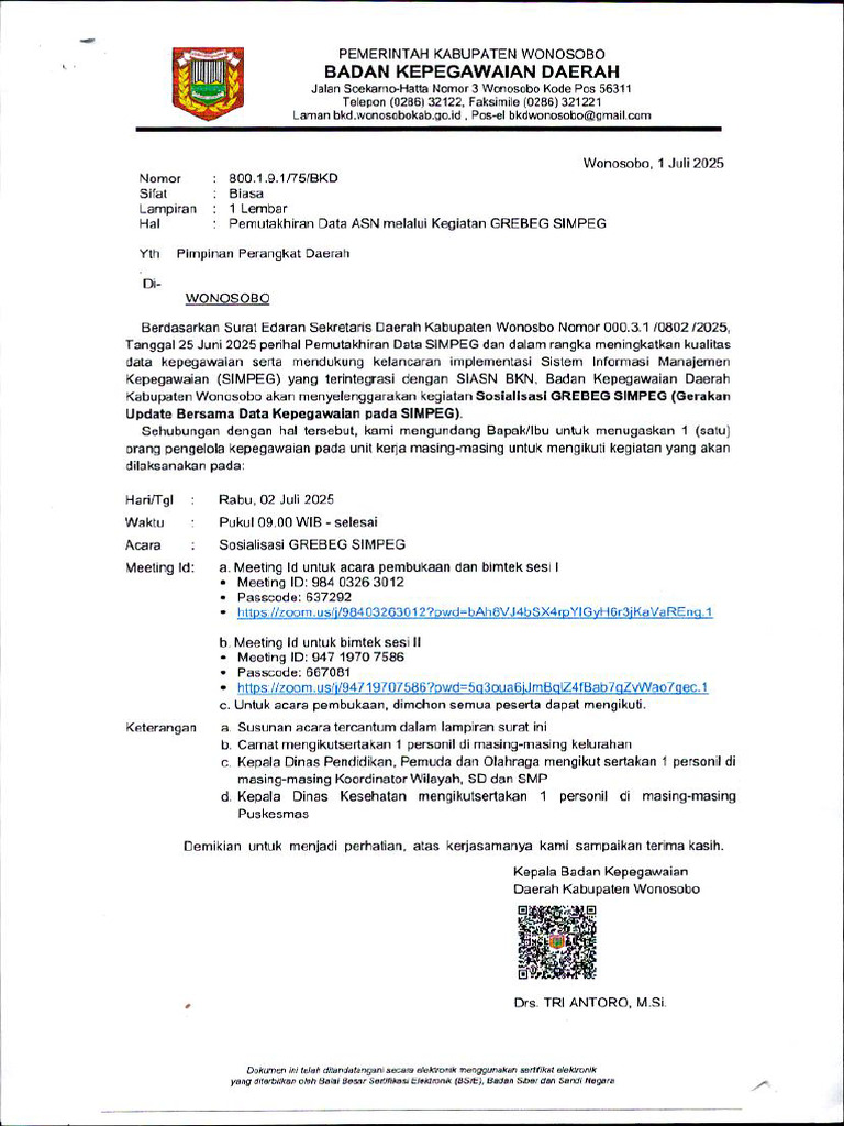 Surat Undagan Grebeg Simpeg | PDF