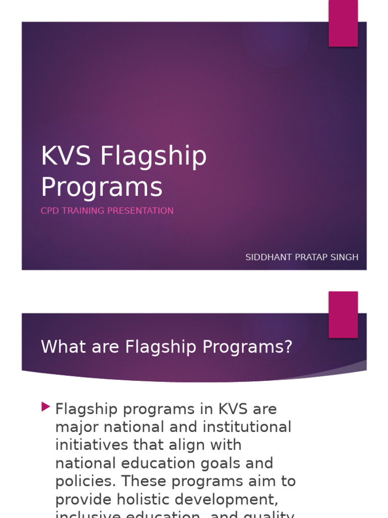 KVS Flagship Programs Overview 2025 | PDF | Learning | Schools