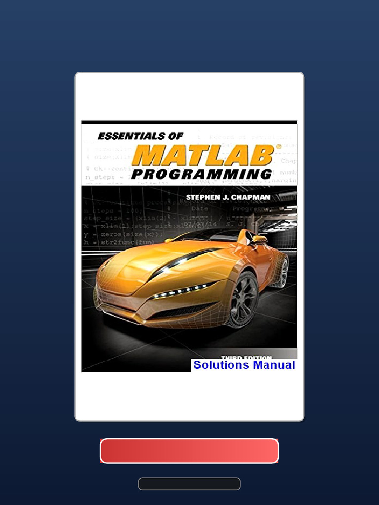 Complete Bundle Essentials of MATLAB Programming 3rd Edition Chapman | PDF | Matlab | Computer ...