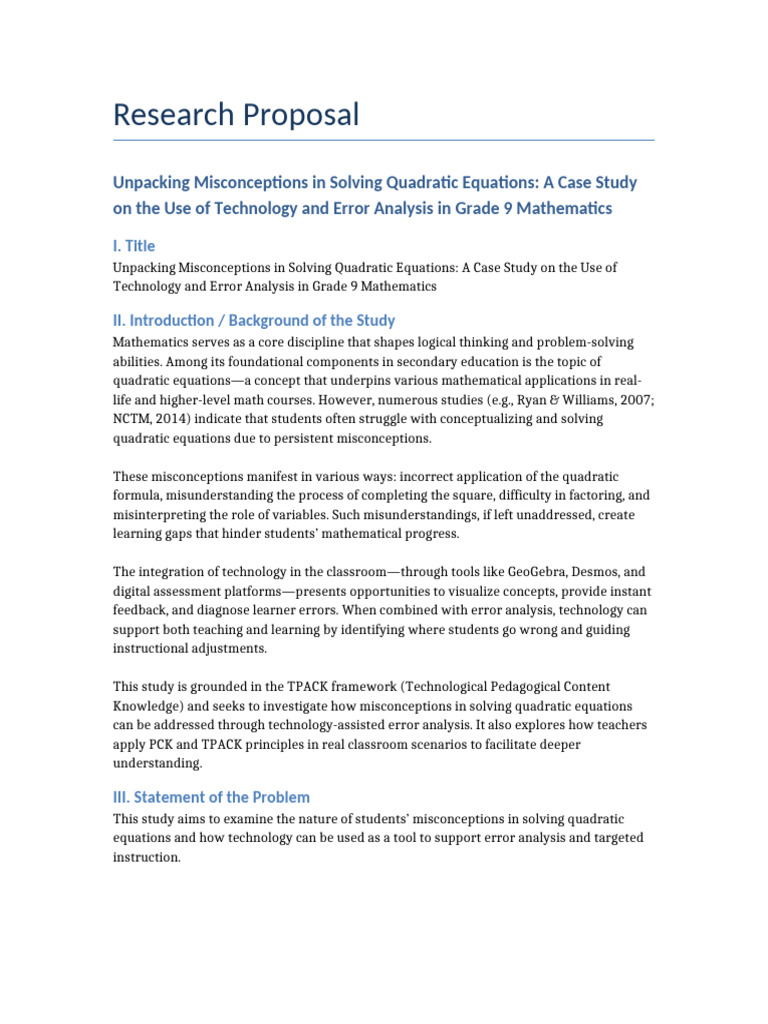 Addressing Quadratic Misconceptions with Tech | PDF | Mathematics ...