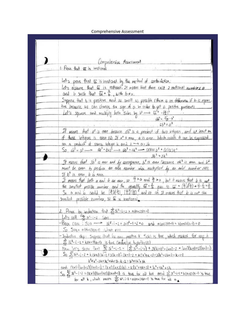 Comprehensive Assessment | PDF