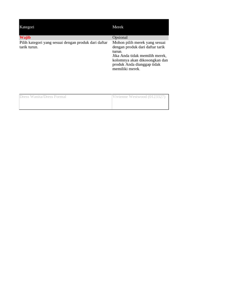 Tiktoksellercenter Batchupload 20230919 Template | PDF