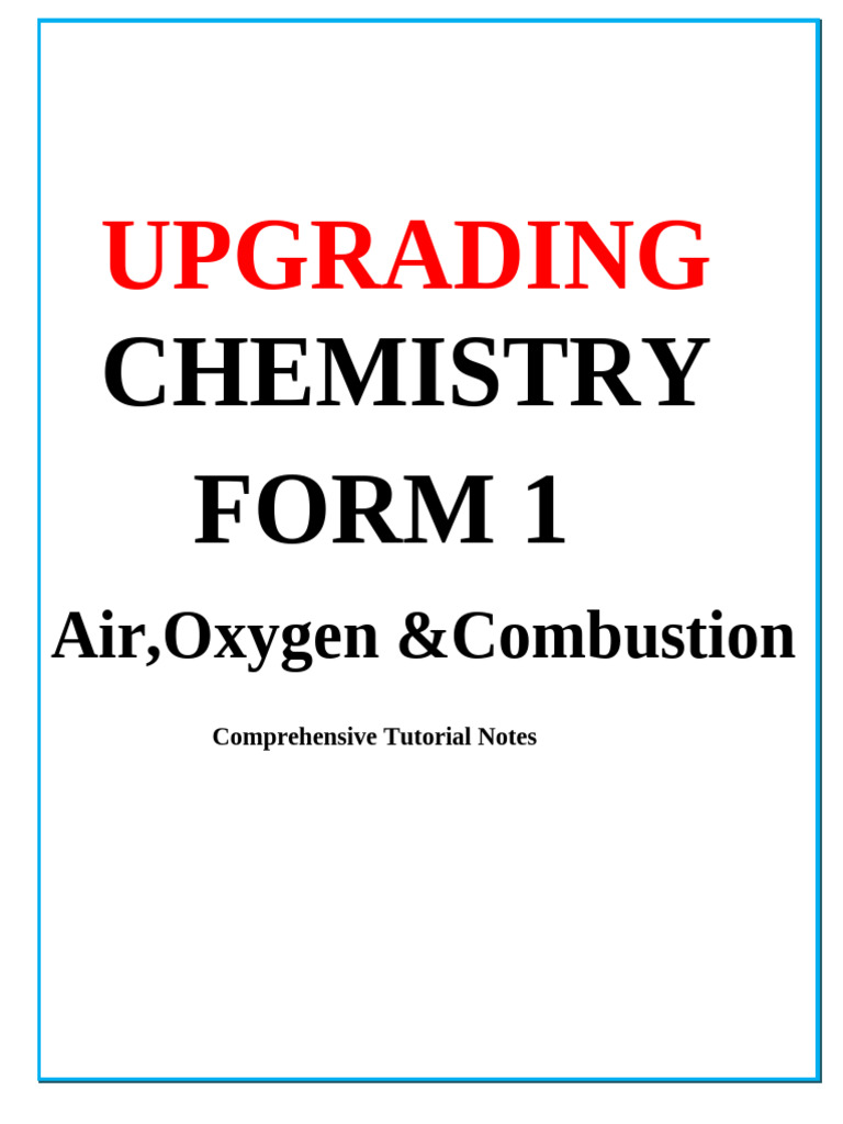 Air Composition and Combustion Experiments | PDF | Redox | Oxide