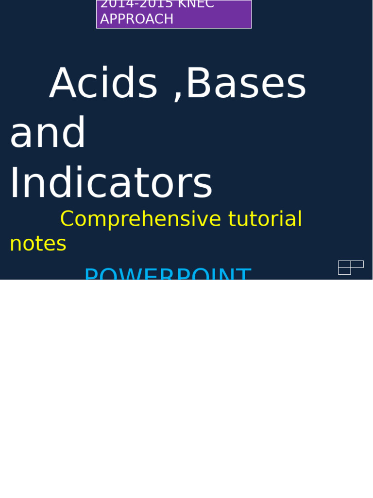 Acids, Bases & Indicators Pwpts | PDF | Acid | Ph