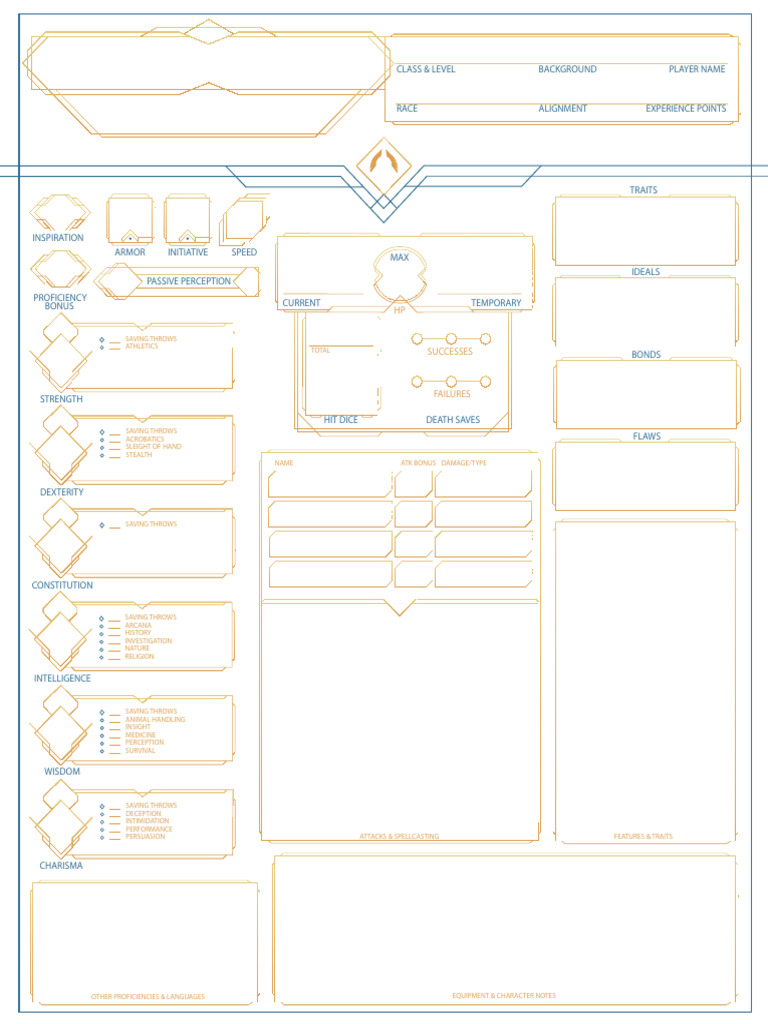 Hextech Character Sheet | PDF