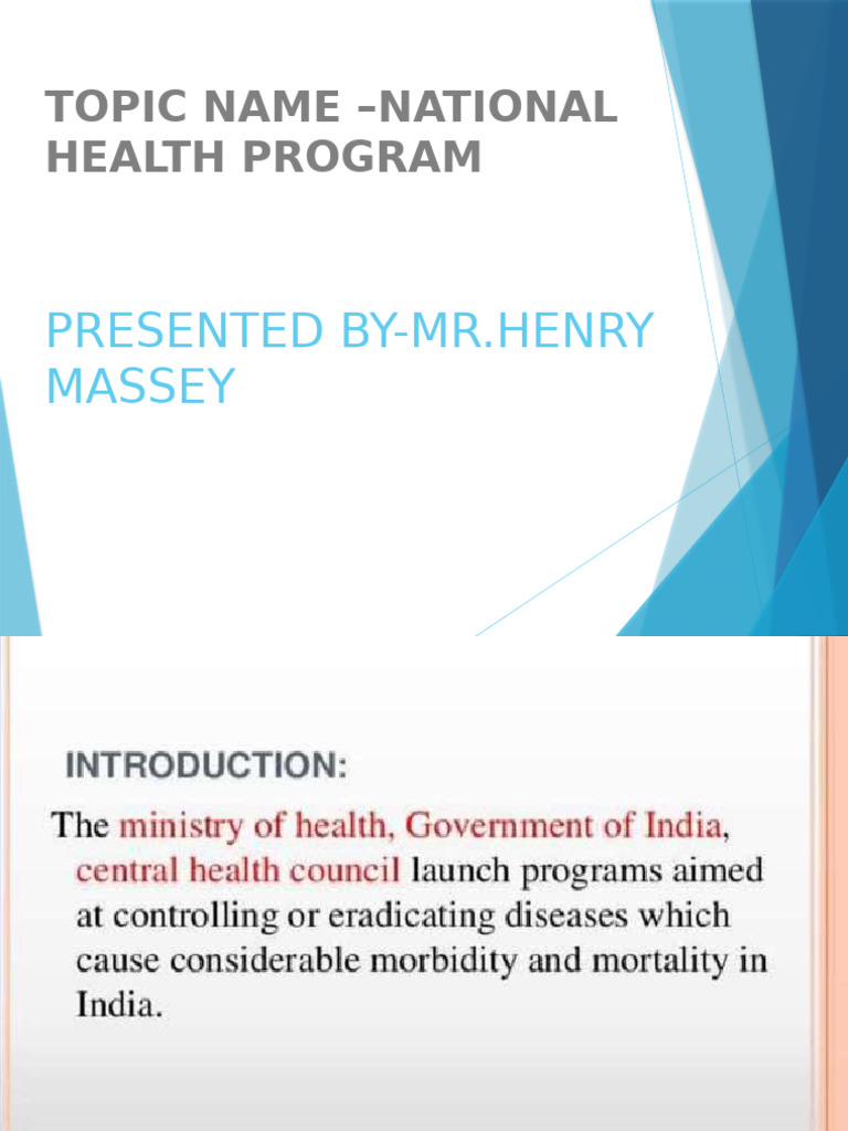 National Health Program | PDF