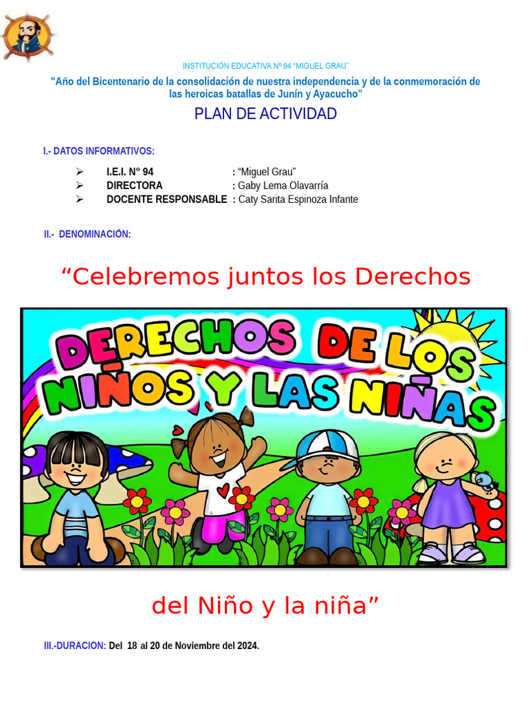 Celebración de Derechos del Niño 2024 | PDF