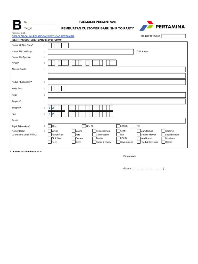 Form Request SH Baru FT Maos - Halina - Bli Ega | PDF