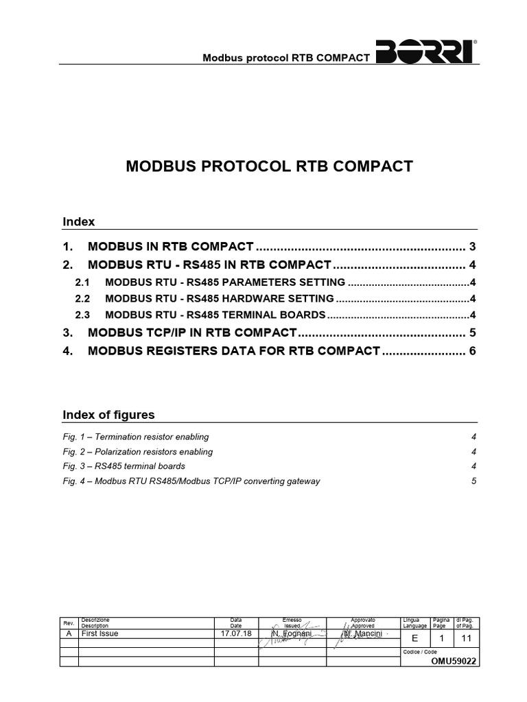 Modbus Protocol for RTB Compact Systems | PDF | Communications ...
