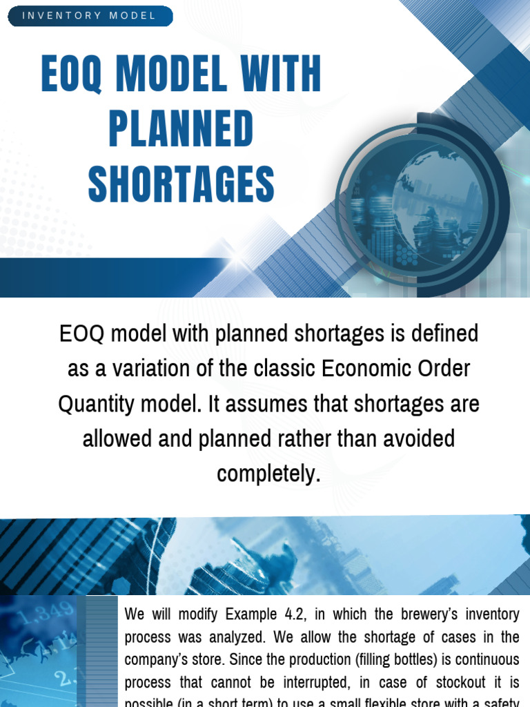 EOQ Model With Planned Shortages - TIARA (Reporter 3) | PDF | Mathematical Optimization ...