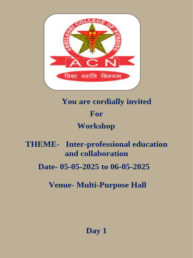 Invetation Card For Workshop (1) - 1 | PDF