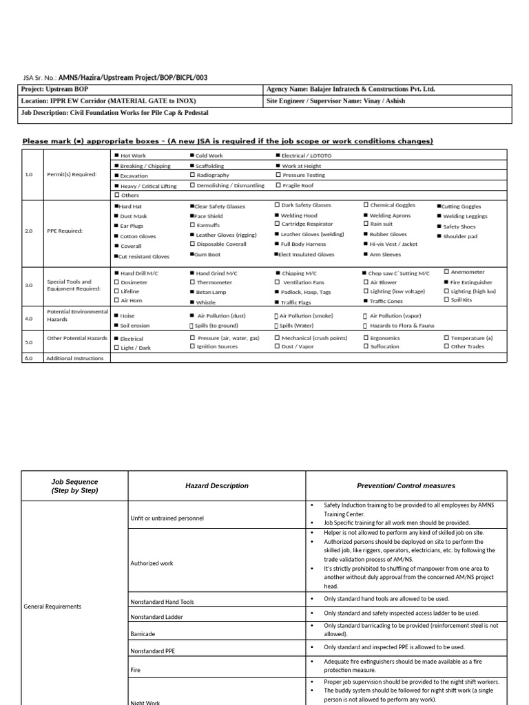 Jsa Upstream Bop Ippr Ew | PDF | Personal Protective Equipment | Crane (Machine)