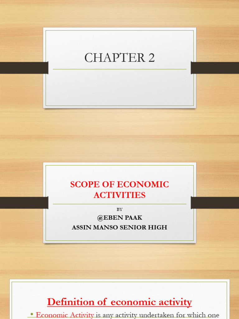 2.scope of Economic Avtivities | PDF | Goods | Economics