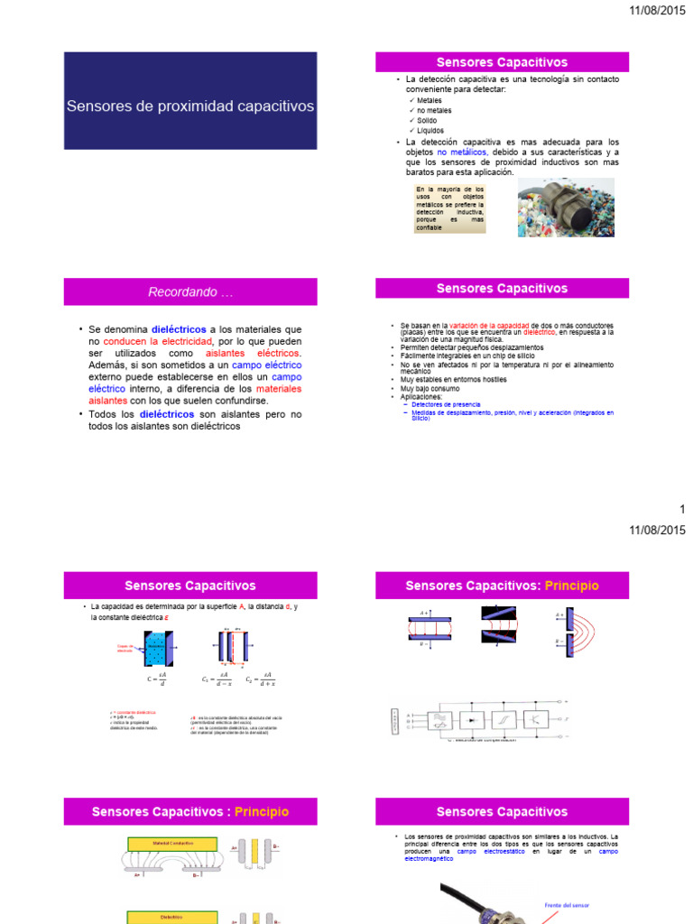 8 Sensor Proxi Capacitivos | PDF | Capacidad | Dieléctrico