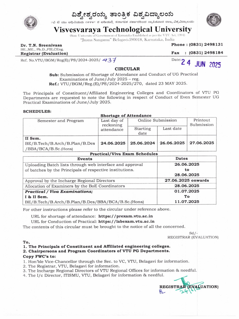 UG I&II Sem Prac-SA - 250624 - 200447 | PDF