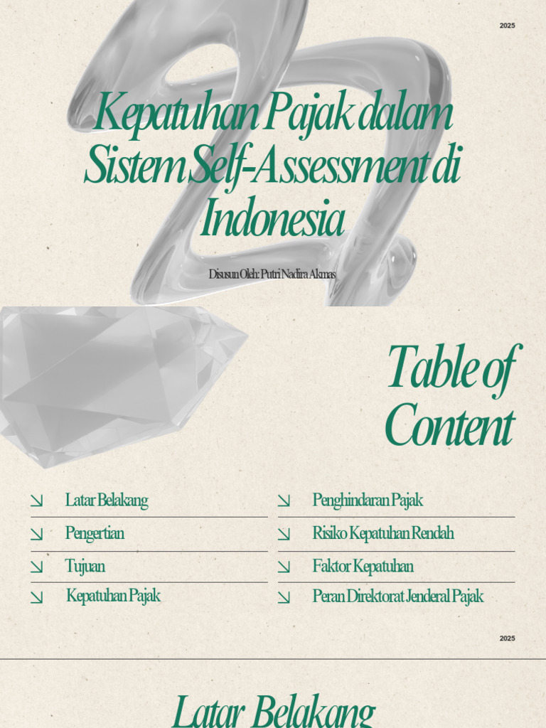 Kepatuhan Pajak Self Assesment Di Indonesia - Kapita Selekta Perpajakan | PDF