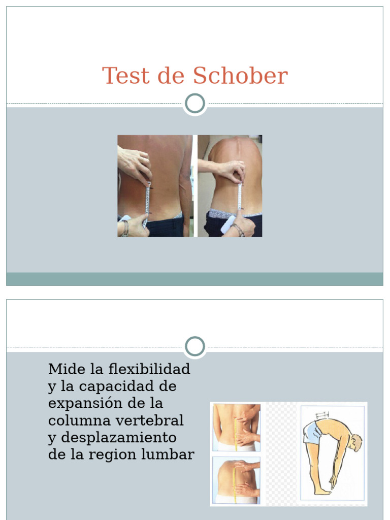 Test de Schober | PDF