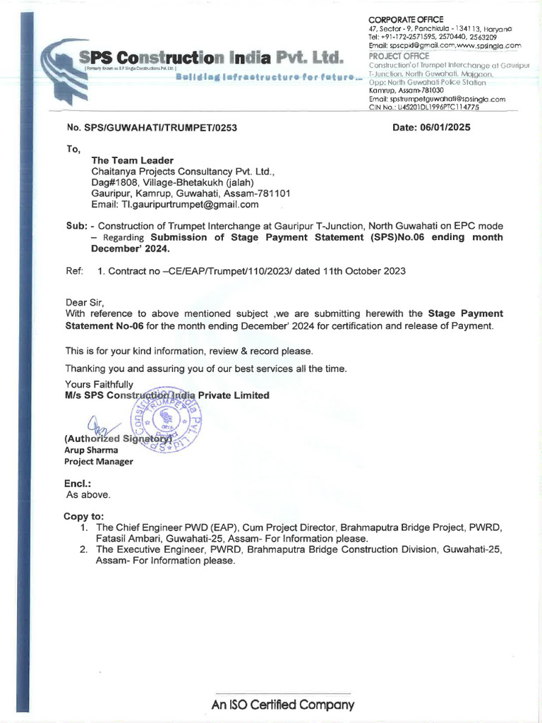 P-352-SPS Letter No. 253 Dated 06.01.2025-SPS-06 | PDF