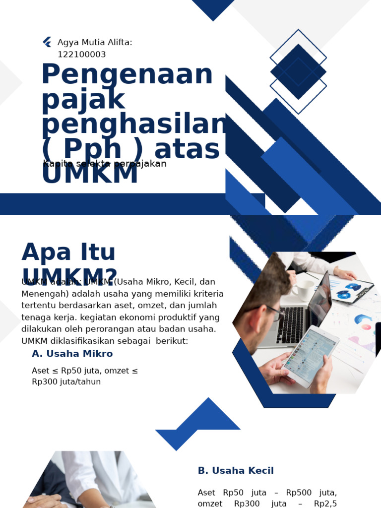 Kapita Selekta Perpajakan Pengenaan PPH Atas UMKM | PDF