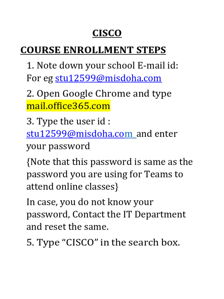 CISCO Instruction | PDF
