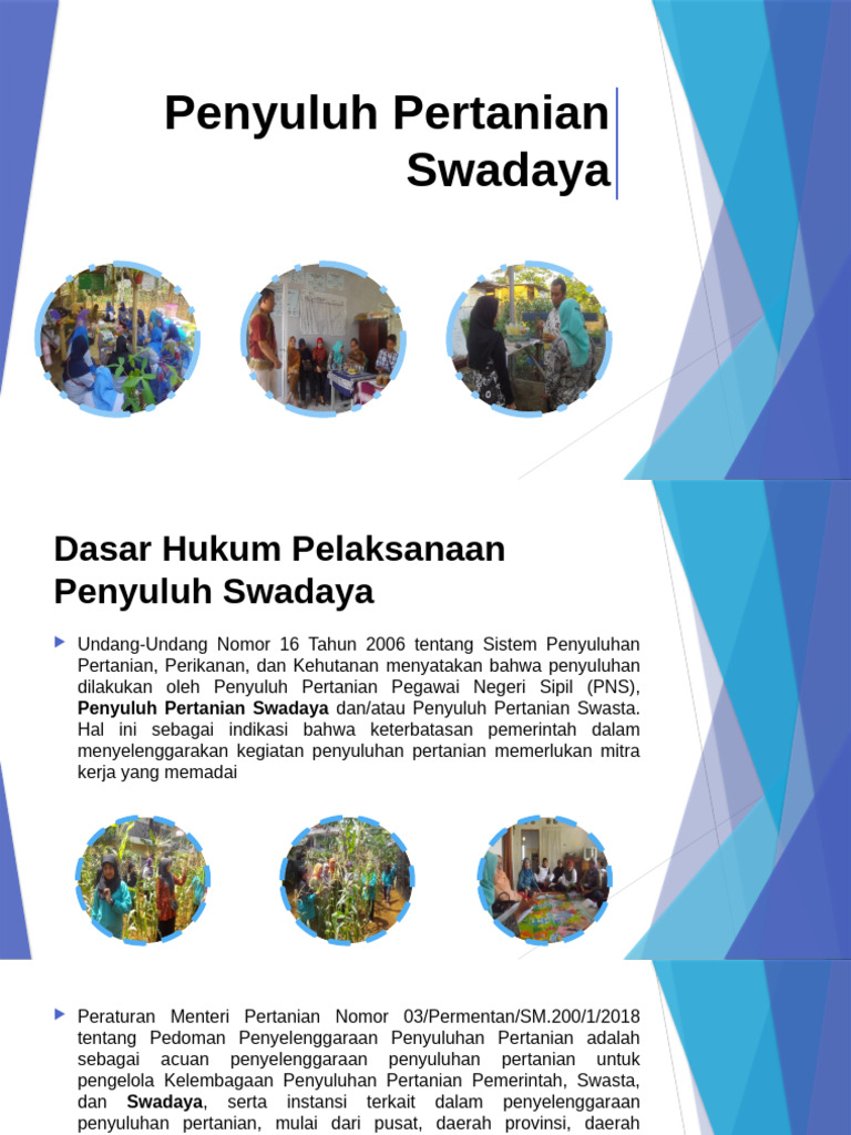 Peran Penyuluh Pertanian Swadaya | PDF