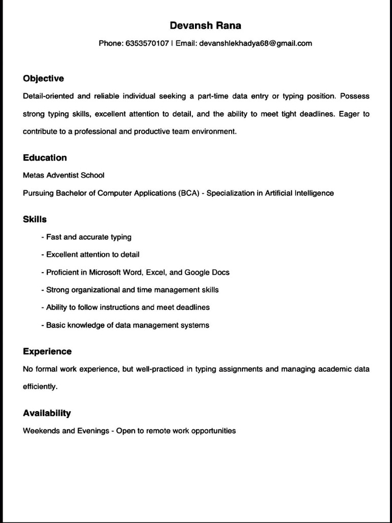 Devansh Rana Resume | PDF