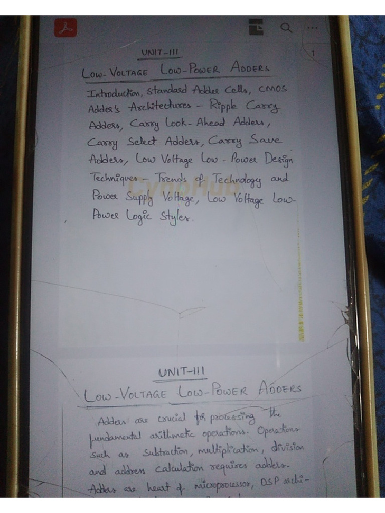 3rd Unit Lpvlsi | PDF